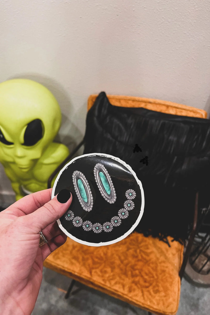 Vinyl Concho Sticker – The Turquoise Leopard